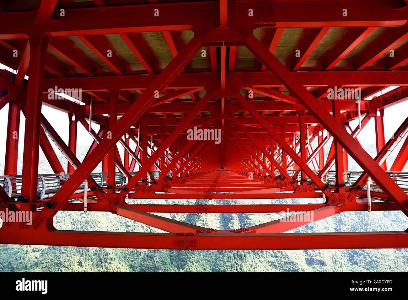 The Aizhai Bridge is a suspension bridge near Jishou in Hunan province ...