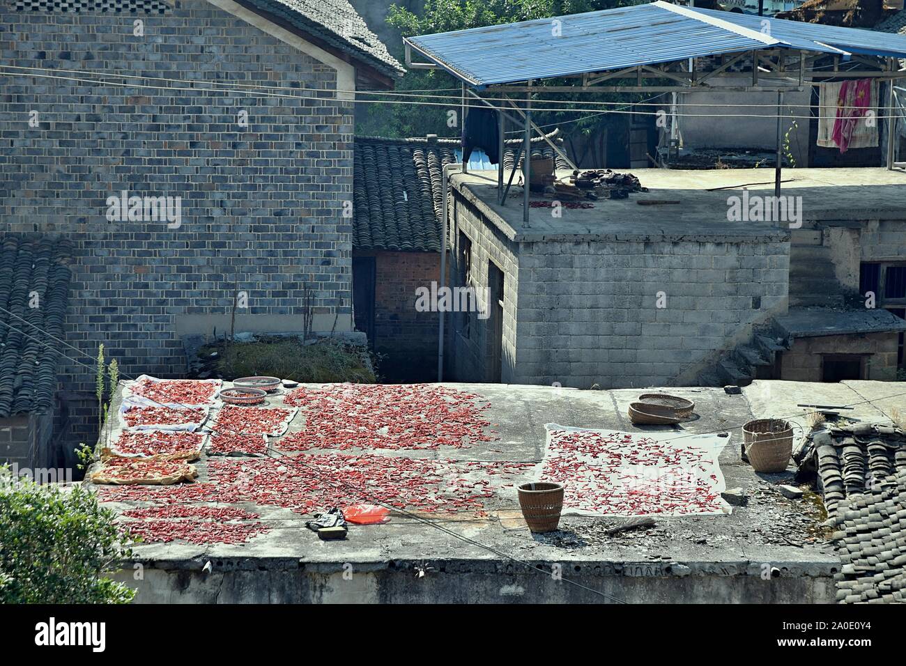 The Hongjiang Ancient Town, a scenic spot in Hunan province in China ...