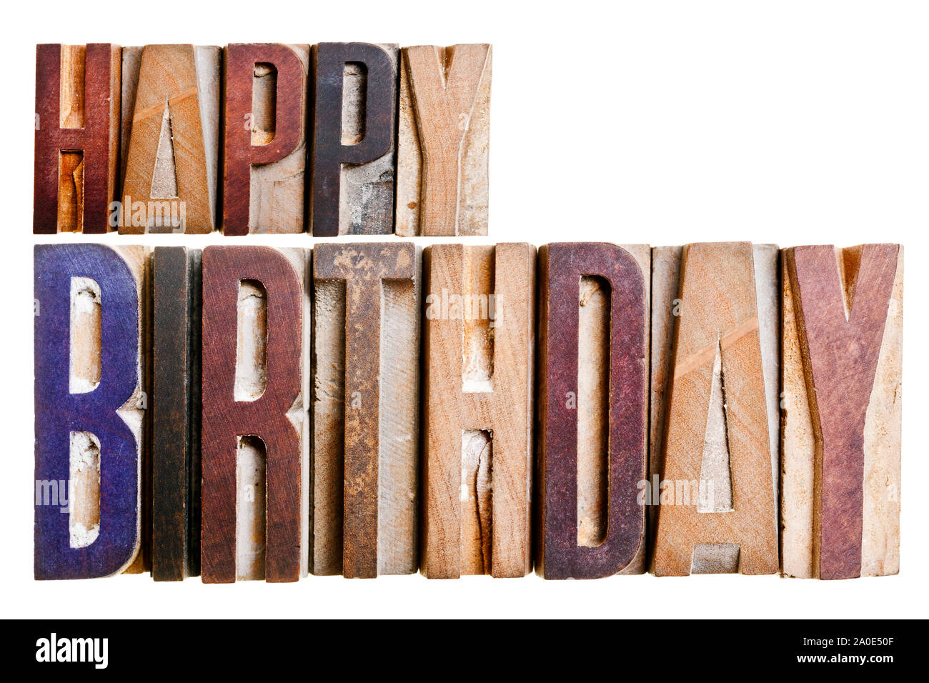 Happy birthday block letter words hi-res stock photography and images ...