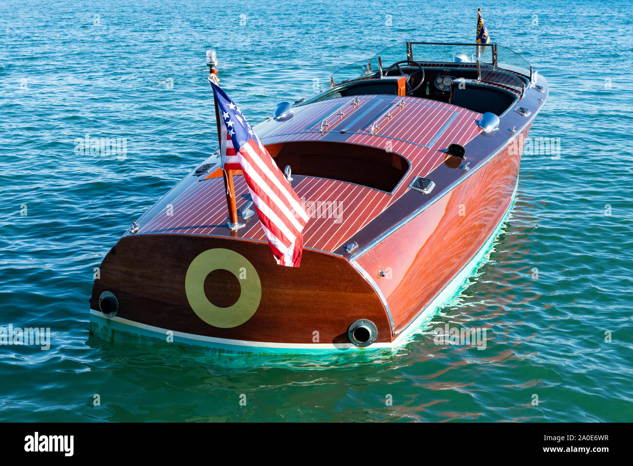 Hacker Craft motor boat Stock Photo - Alamy