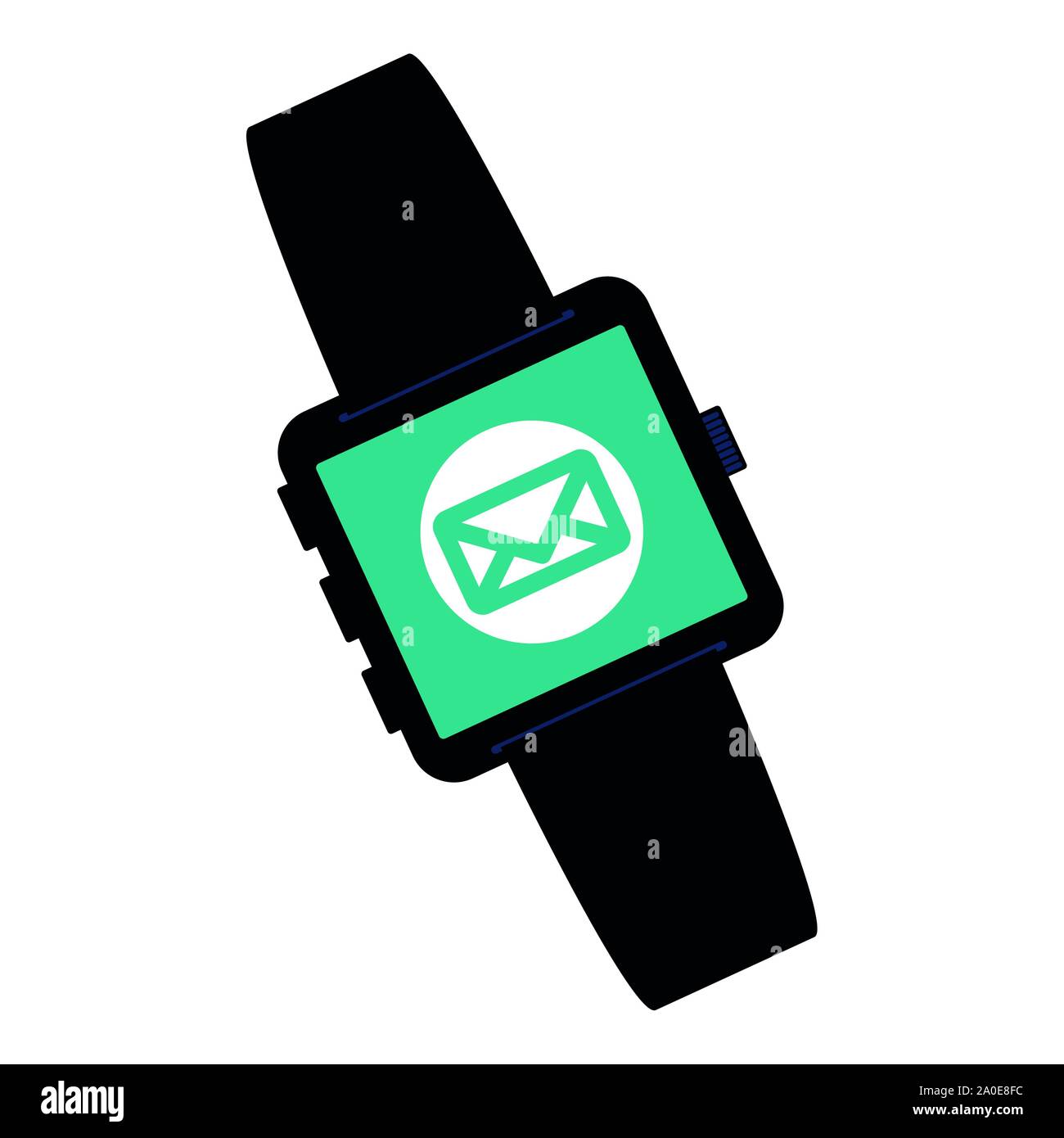 smartwatch technology with email app vector illustration design Stock ...
