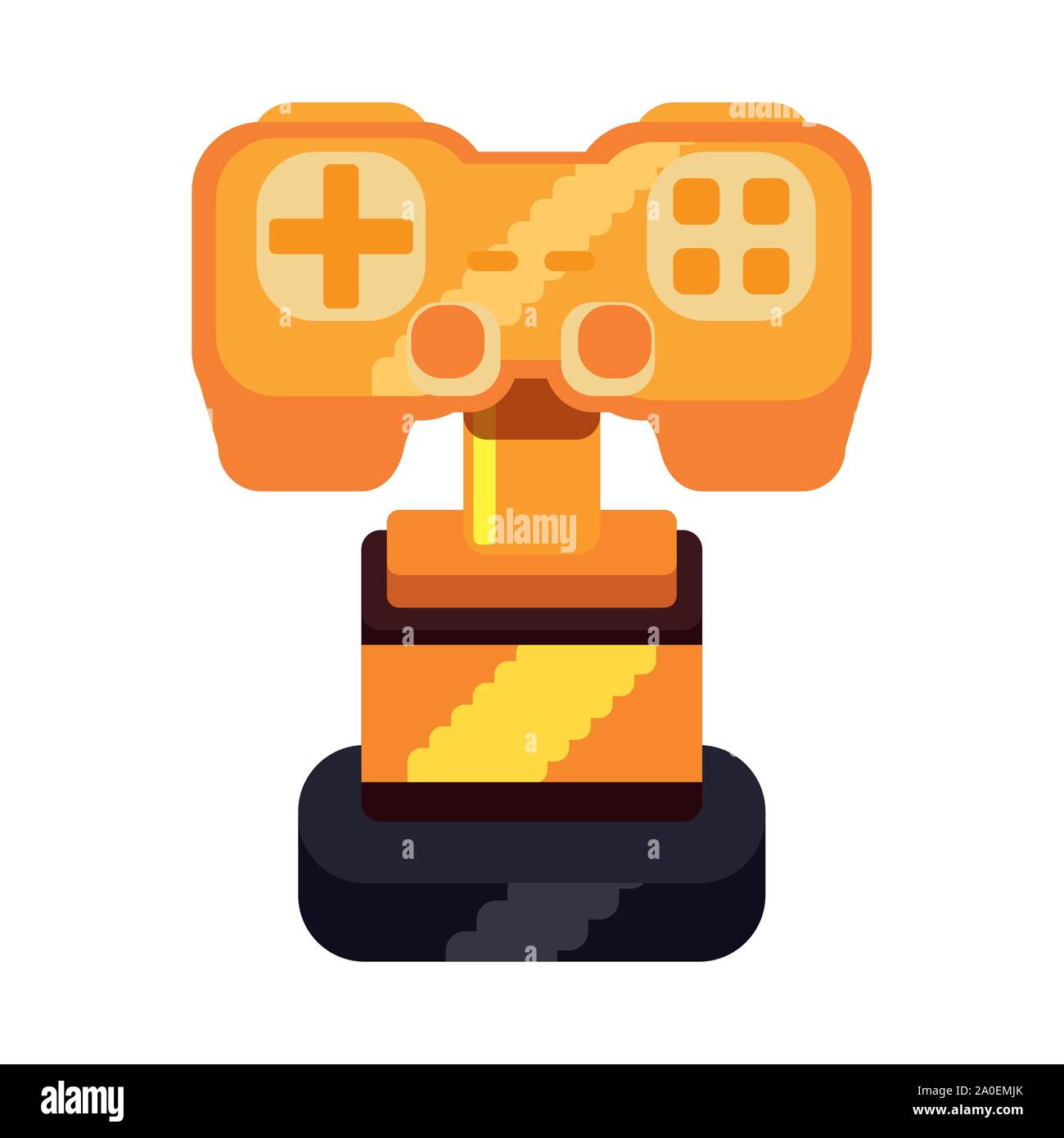 trophy award with video game control vector illustration design Stock ...