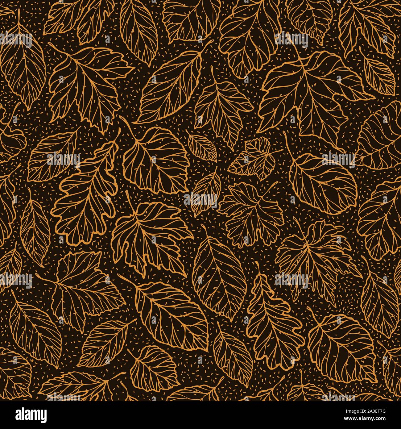 Leaf fall seamless background. Autumn concept. Vector illustration ...