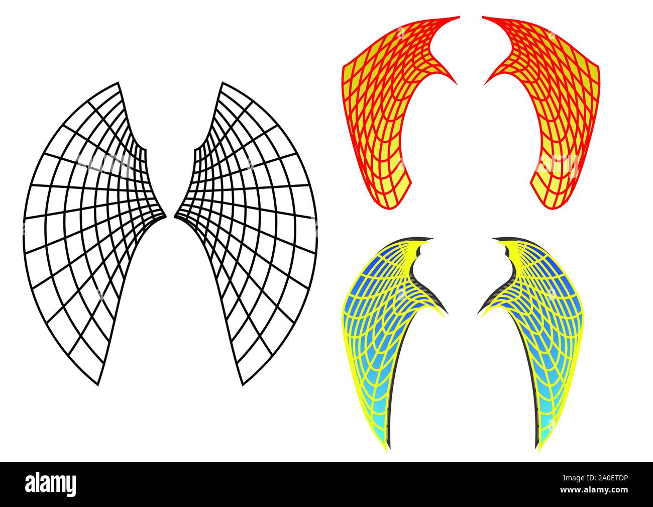 Abstract wireframe concept colorful background Cut Out Stock Images ...