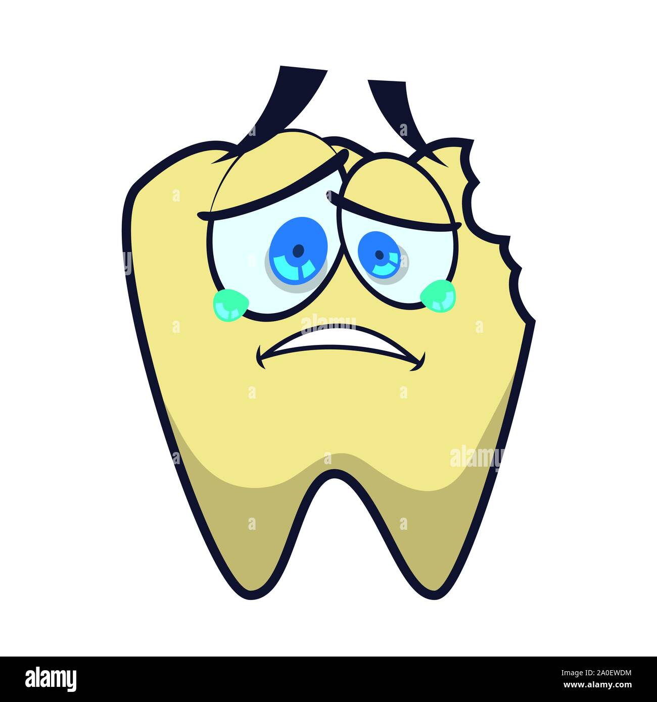 tooth broken kawaii character vector illustration design Stock Vector ...