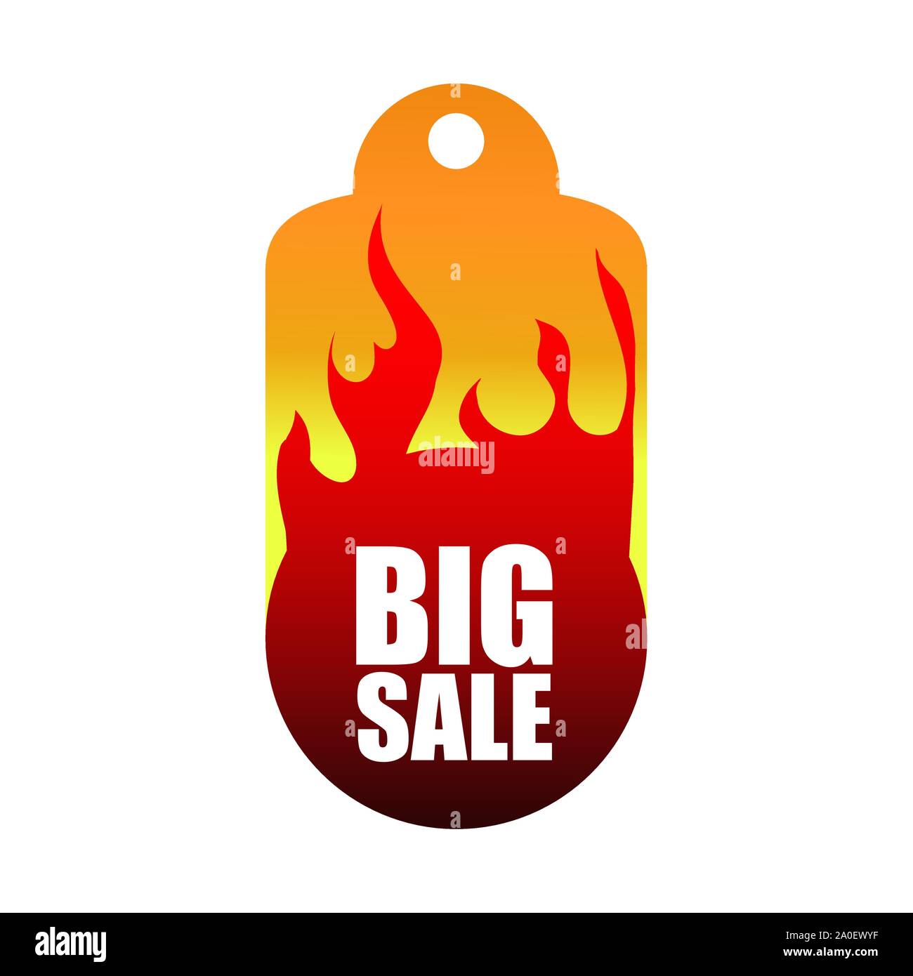 circular tag with fire flame vector illustration design Stock Vector ...