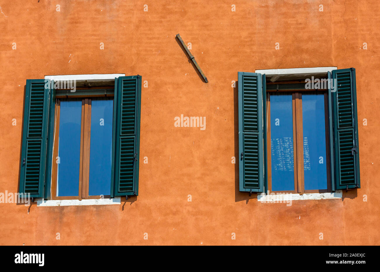 Beautiful venetian windows of a typical Venetian house, Italy Stock ...