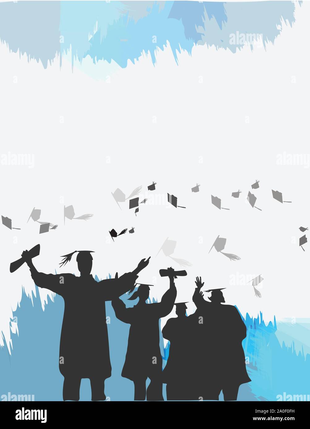 Graduation celebration poster hat Stock Vector Images - Alamy
