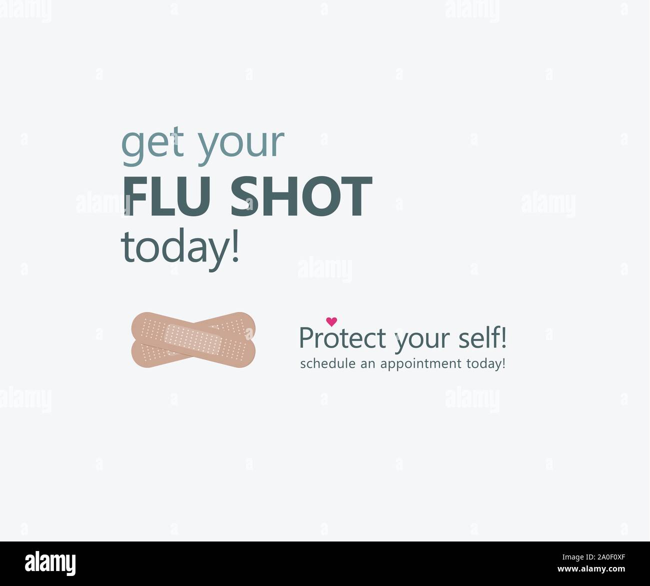 Get your Flu shot banner with band aids illustration Stock Vector Image ...