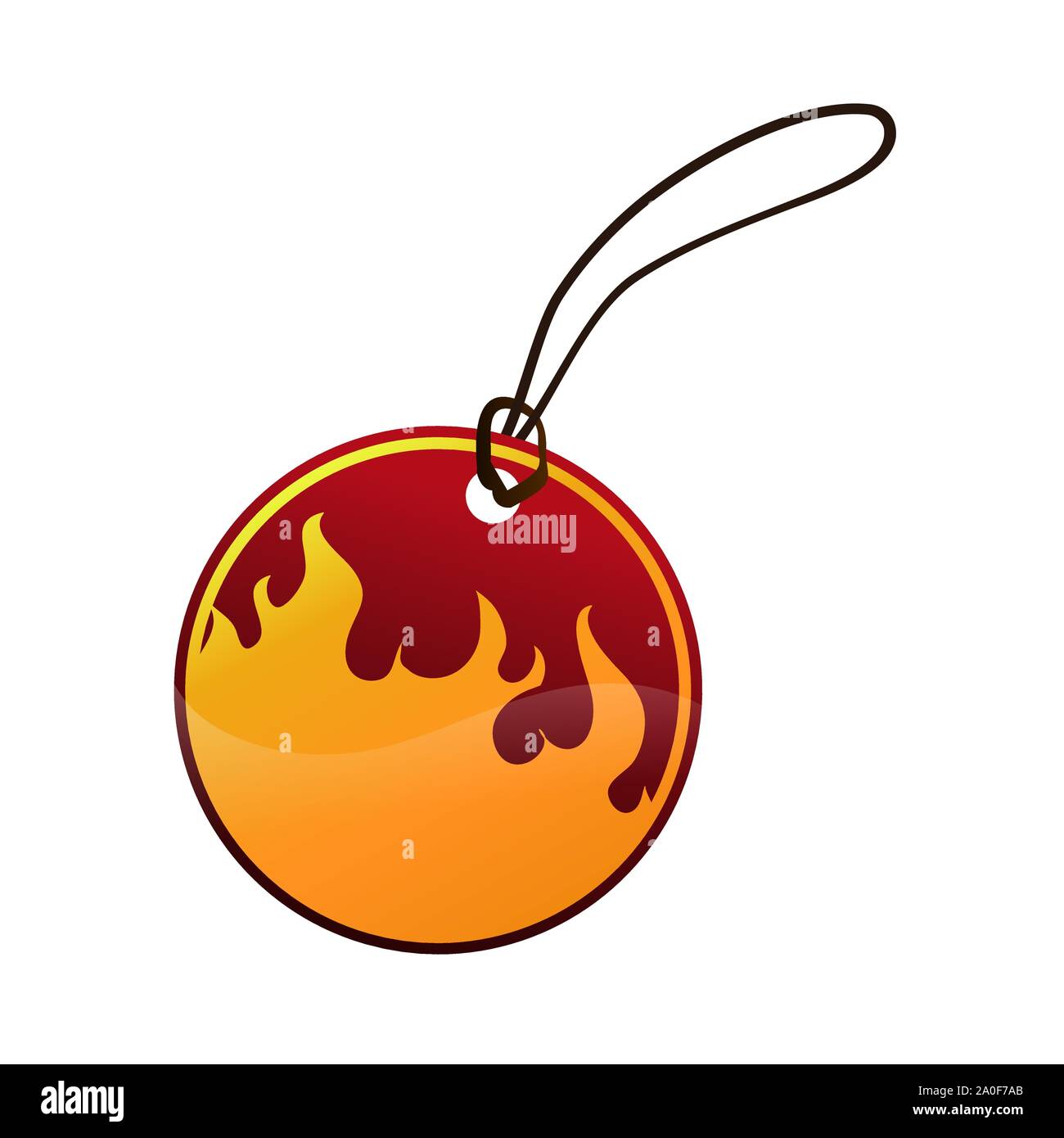 circular tag with fire flame vector illustration design Stock Vector ...