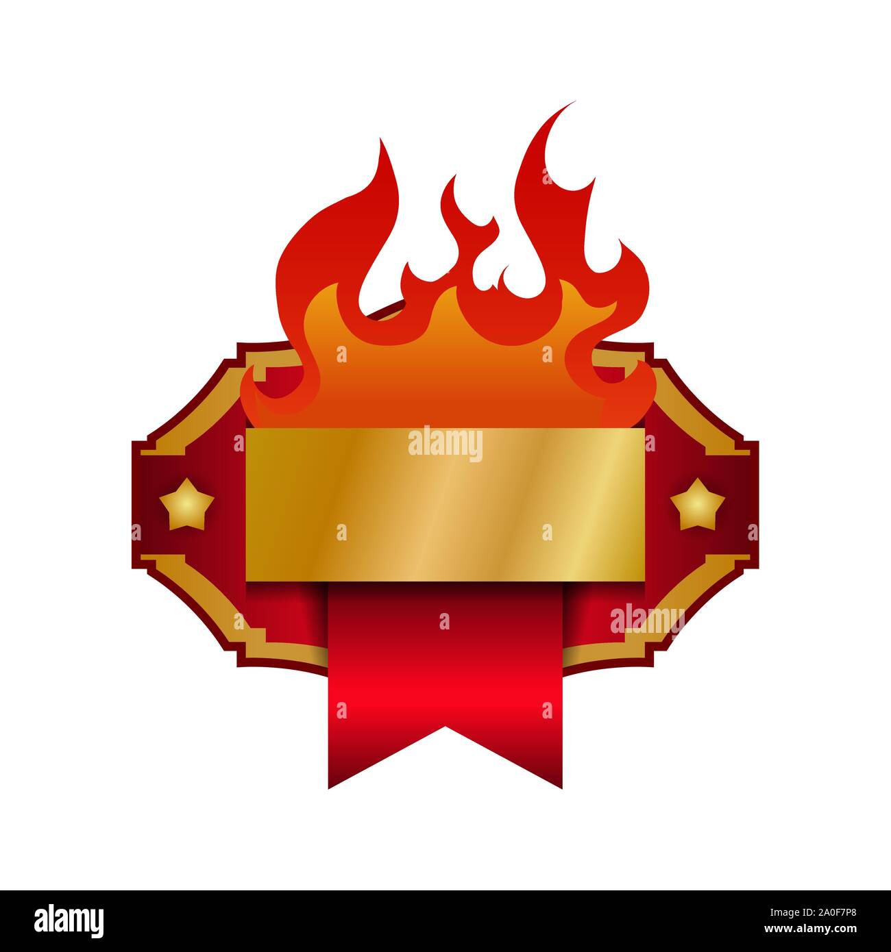 circular tag with fire flame vector illustration design Stock Vector ...