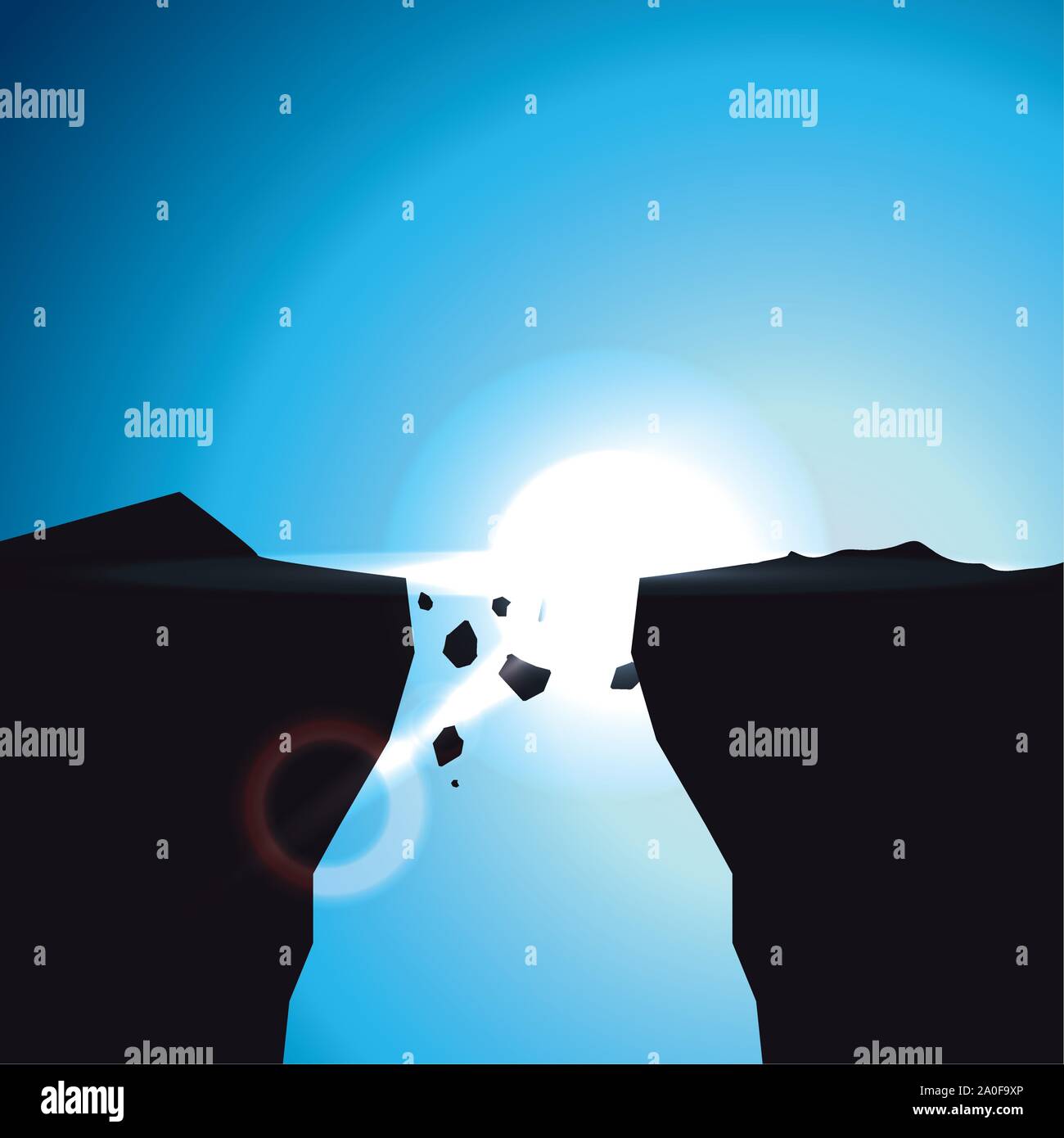 Rock precipice Stock Vector Images - Alamy