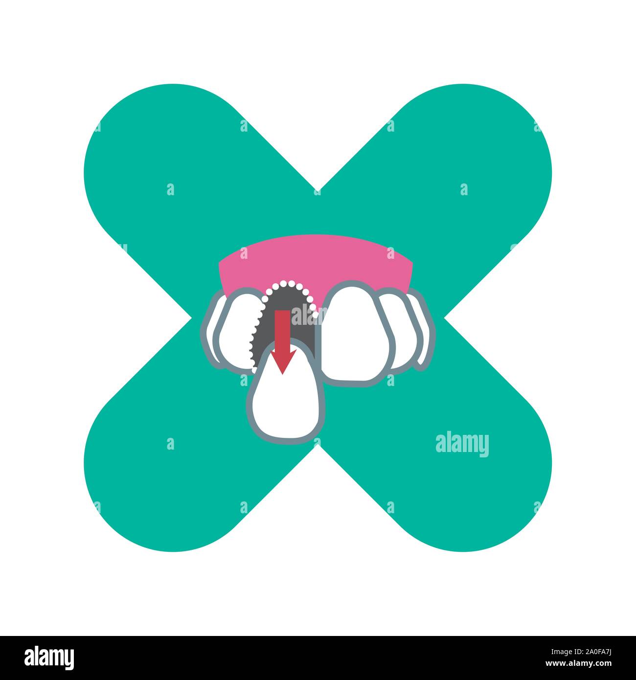 human teeth losing a tooth vector illustration design Stock Vector ...