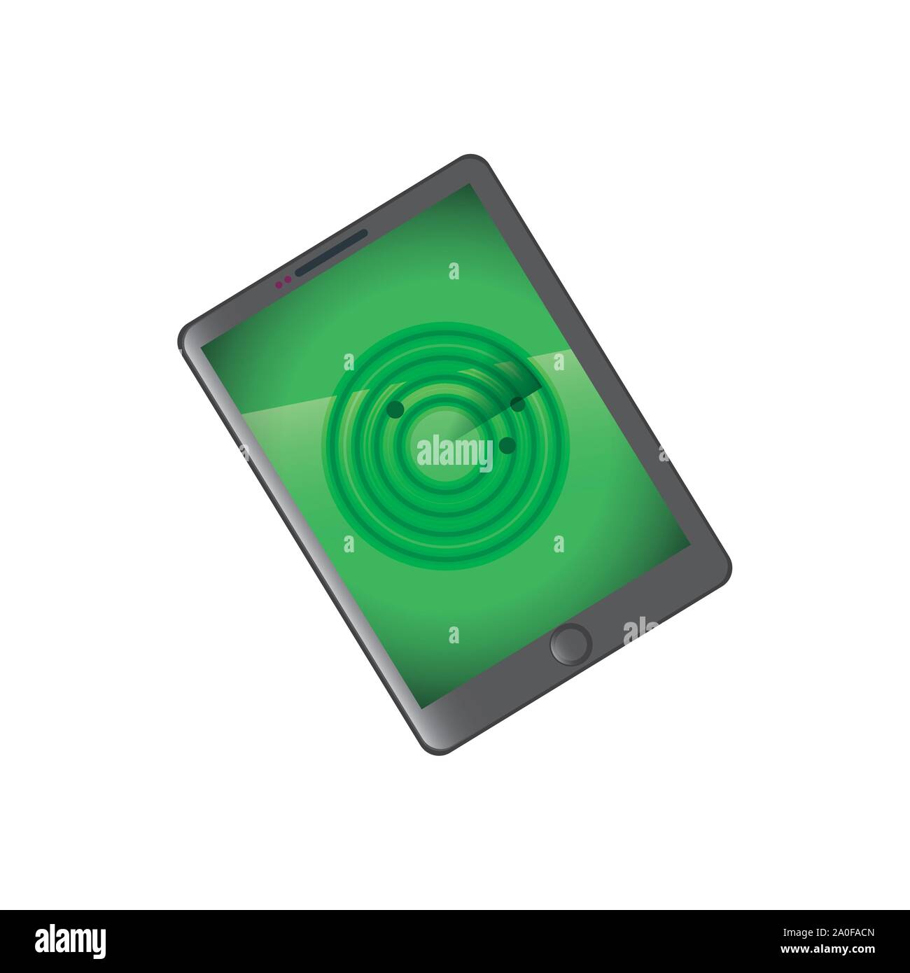 tablet screen with radar vector illustration desing Stock Vector Image ...