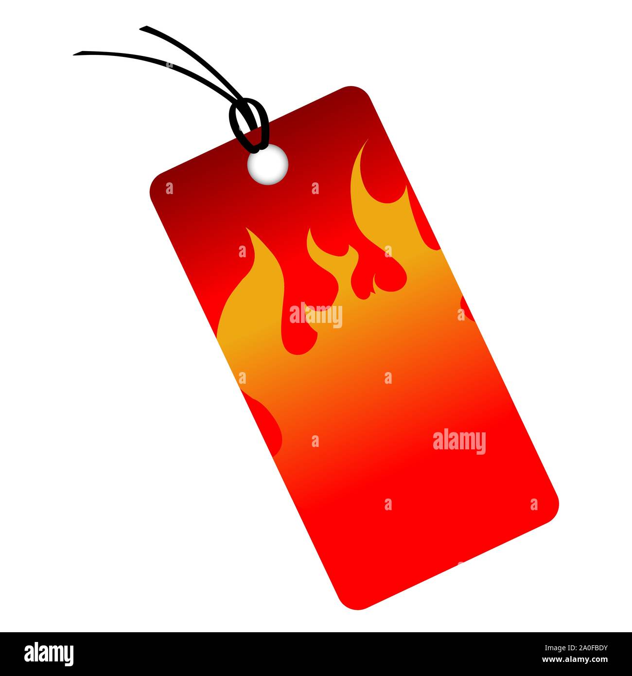 circular tag with fire flame vector illustration design Stock Vector ...