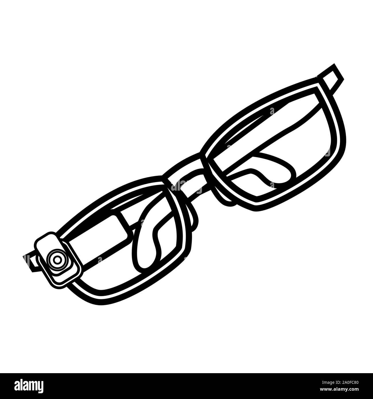optical eyeglasses with camera vector illustration design Stock Vector ...