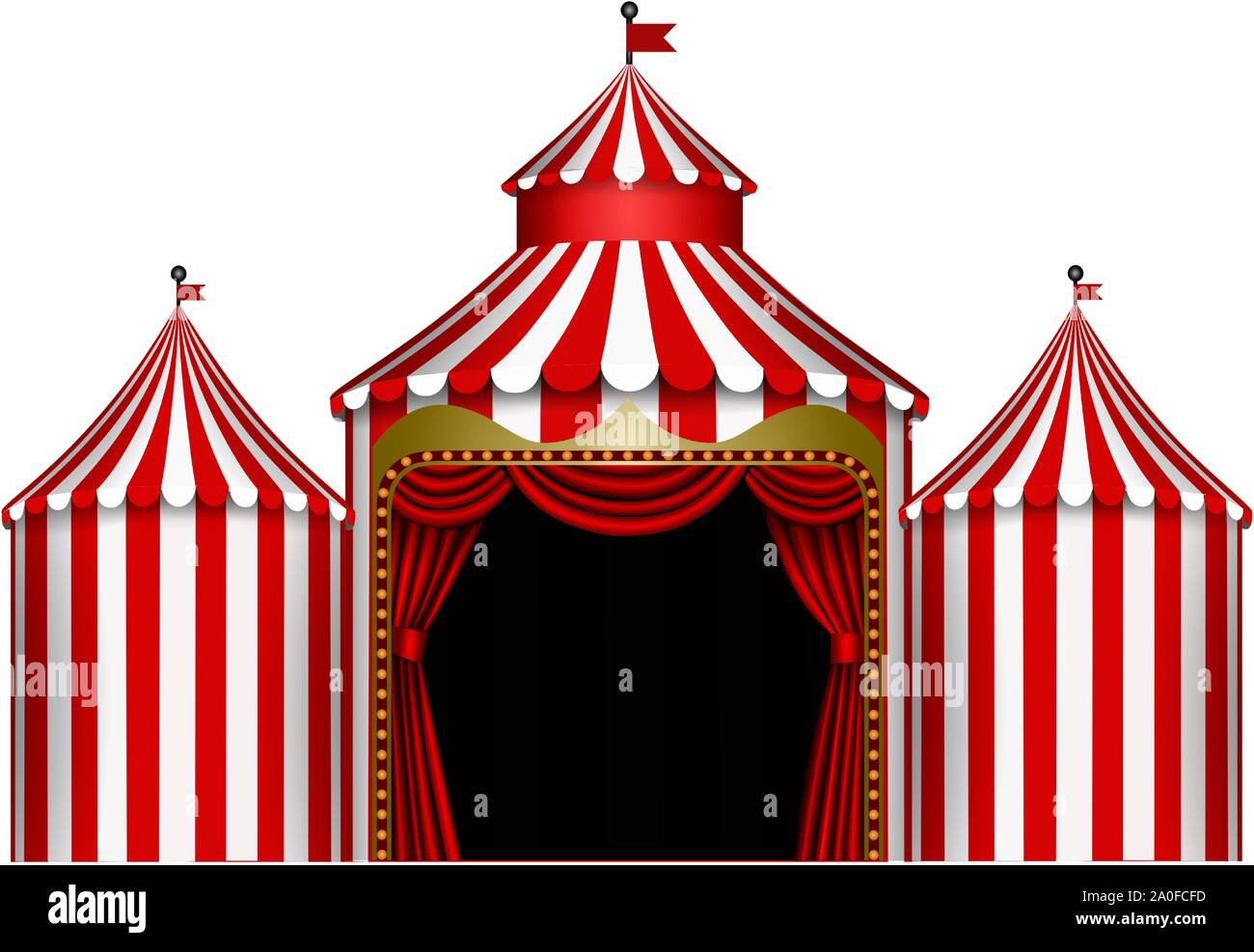 Red and white striped circus tent hi-res stock photography and images - Alamy