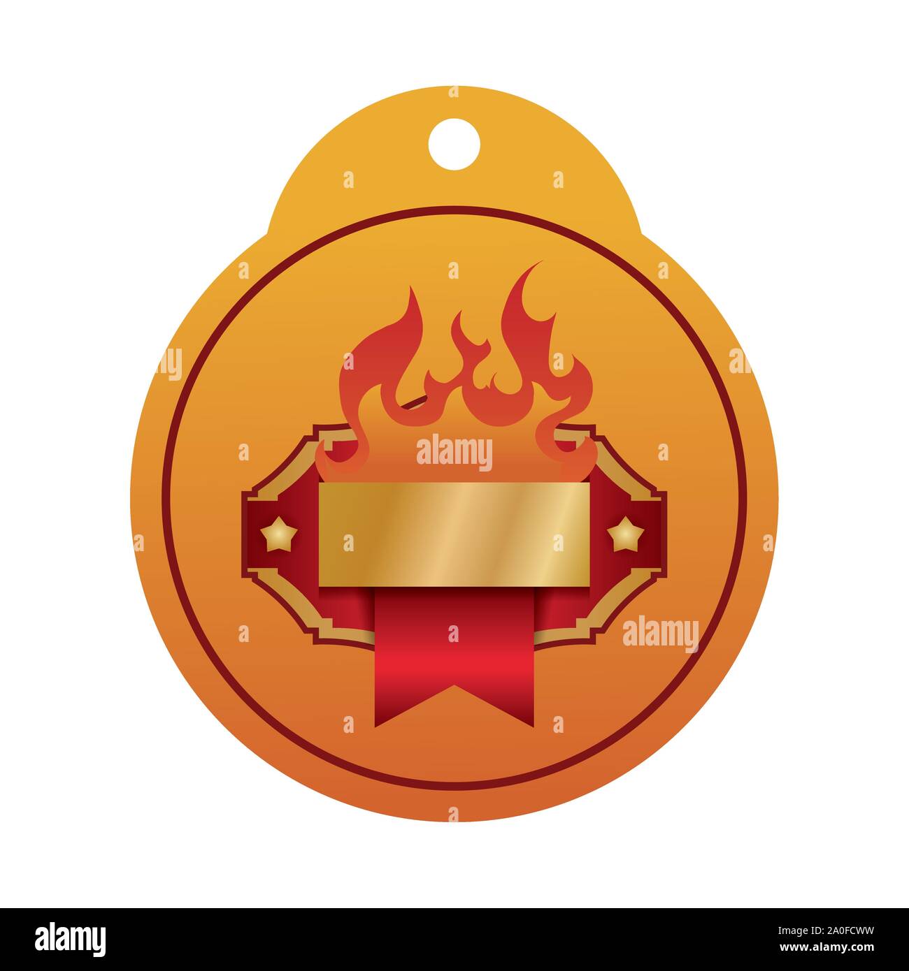 circular tag with fire flame vector illustration design Stock Vector ...