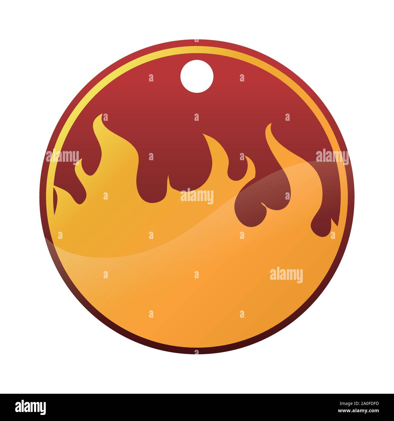 circular tag with fire flame vector illustration design Stock Vector ...