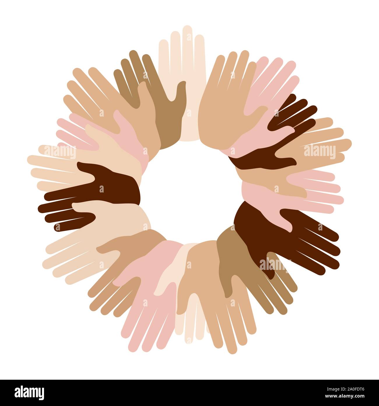 Racial equality hands art hi-res stock photography and images - Alamy