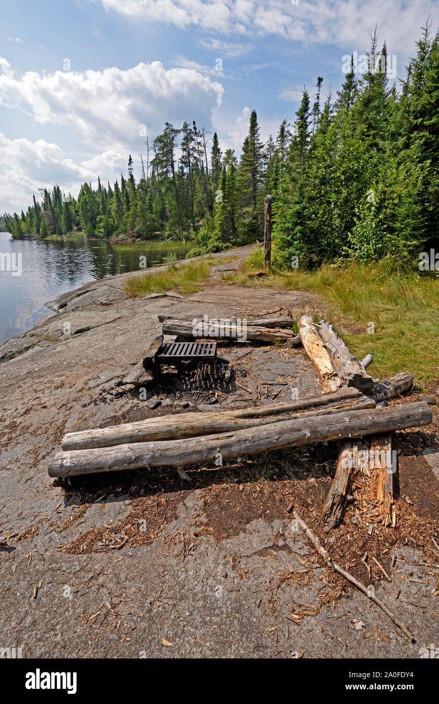 Campsite in the Wilderness on Ham Lake in the Boundary Waters in ...