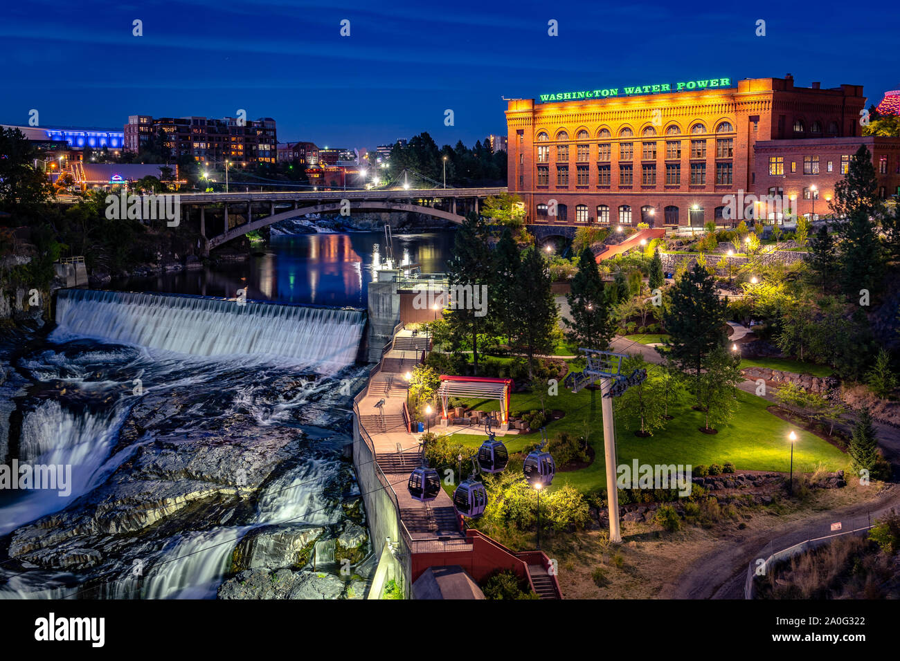 Spokane washington city skyline view hi-res stock photography and ...