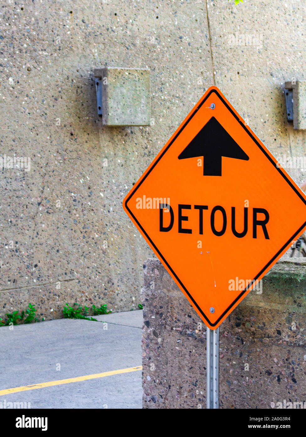 Orange diamond shaped sign hi-res stock photography and images - Alamy