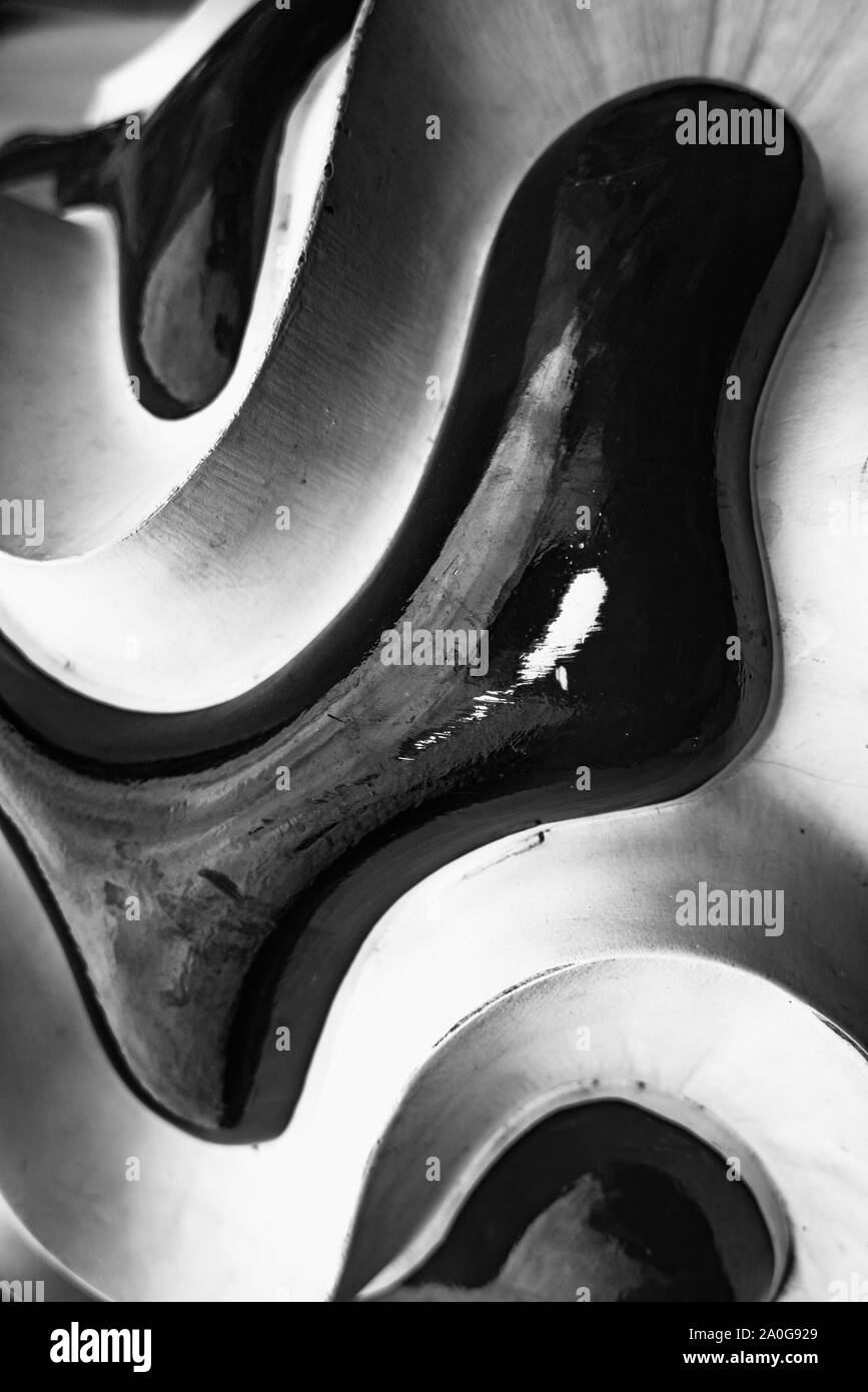 Space line round composition Black and White Stock Photos & Images - Alamy