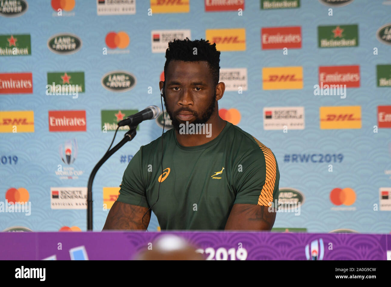 South Africa captain Siya Kolisi speaks during the South Africa Captain ...