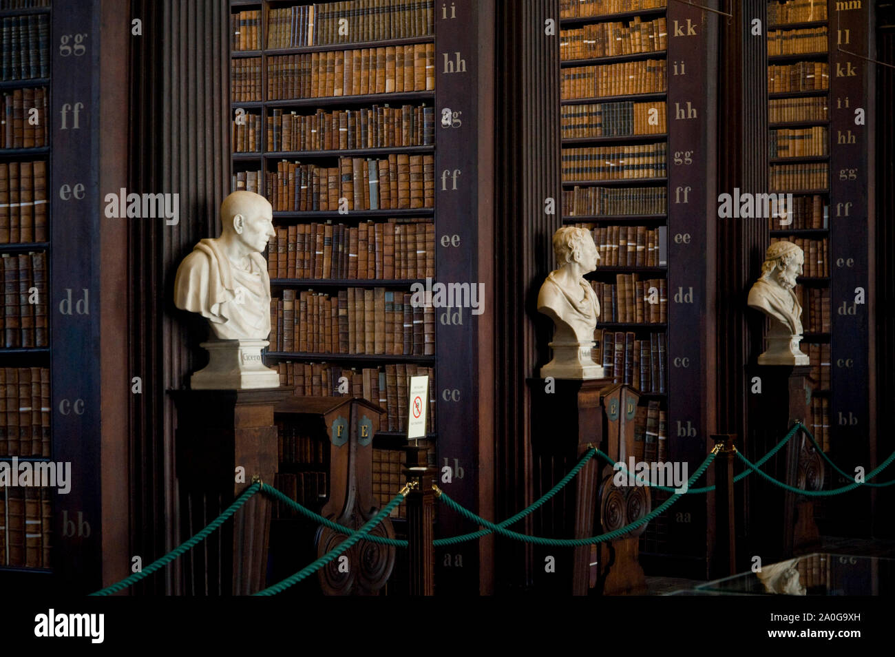 Long Room Library in Trinity College Dublin Ireland Stock Photo - Alamy