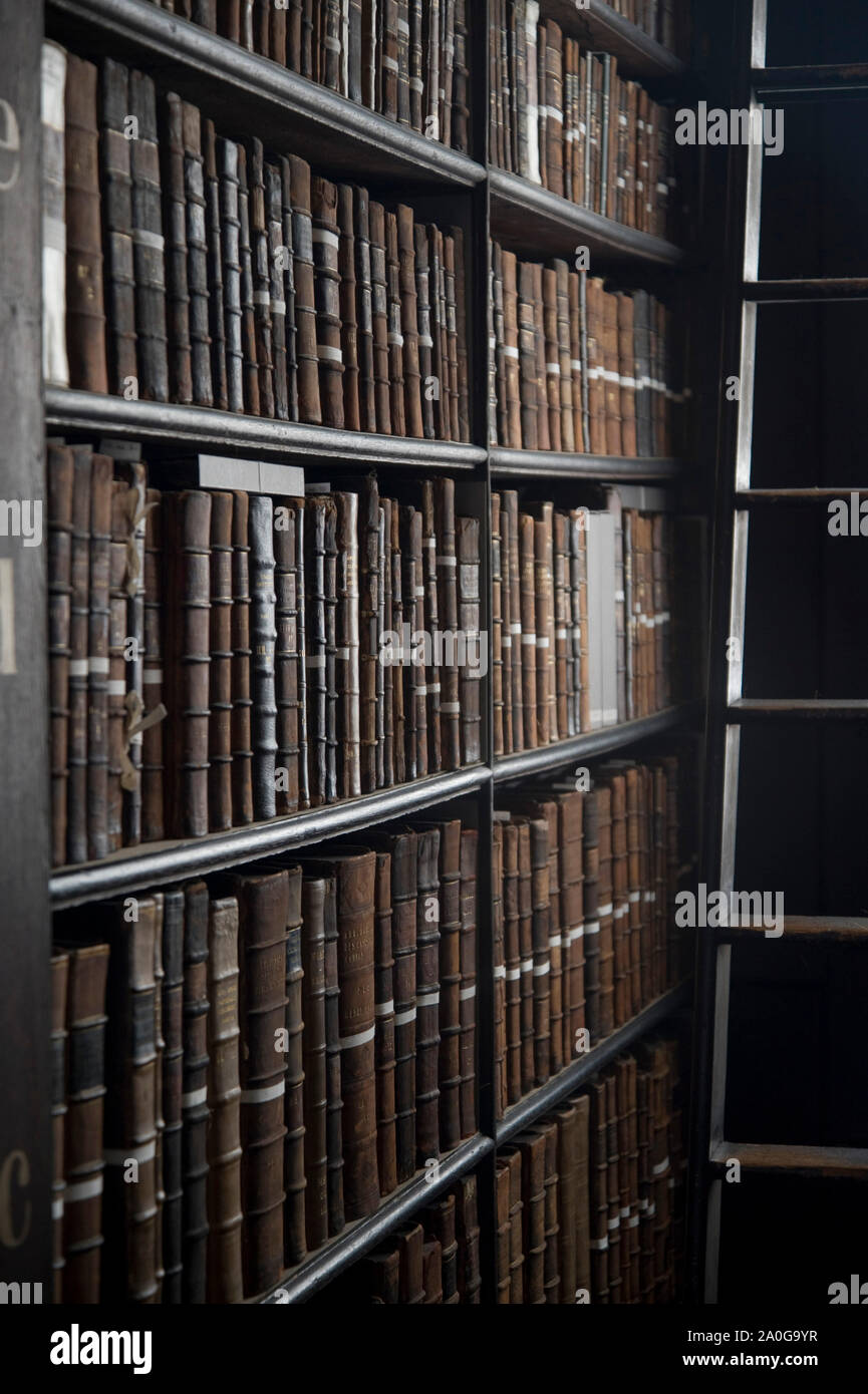 Long Room Library in Trinity College Dublin Ireland Stock Photo - Alamy