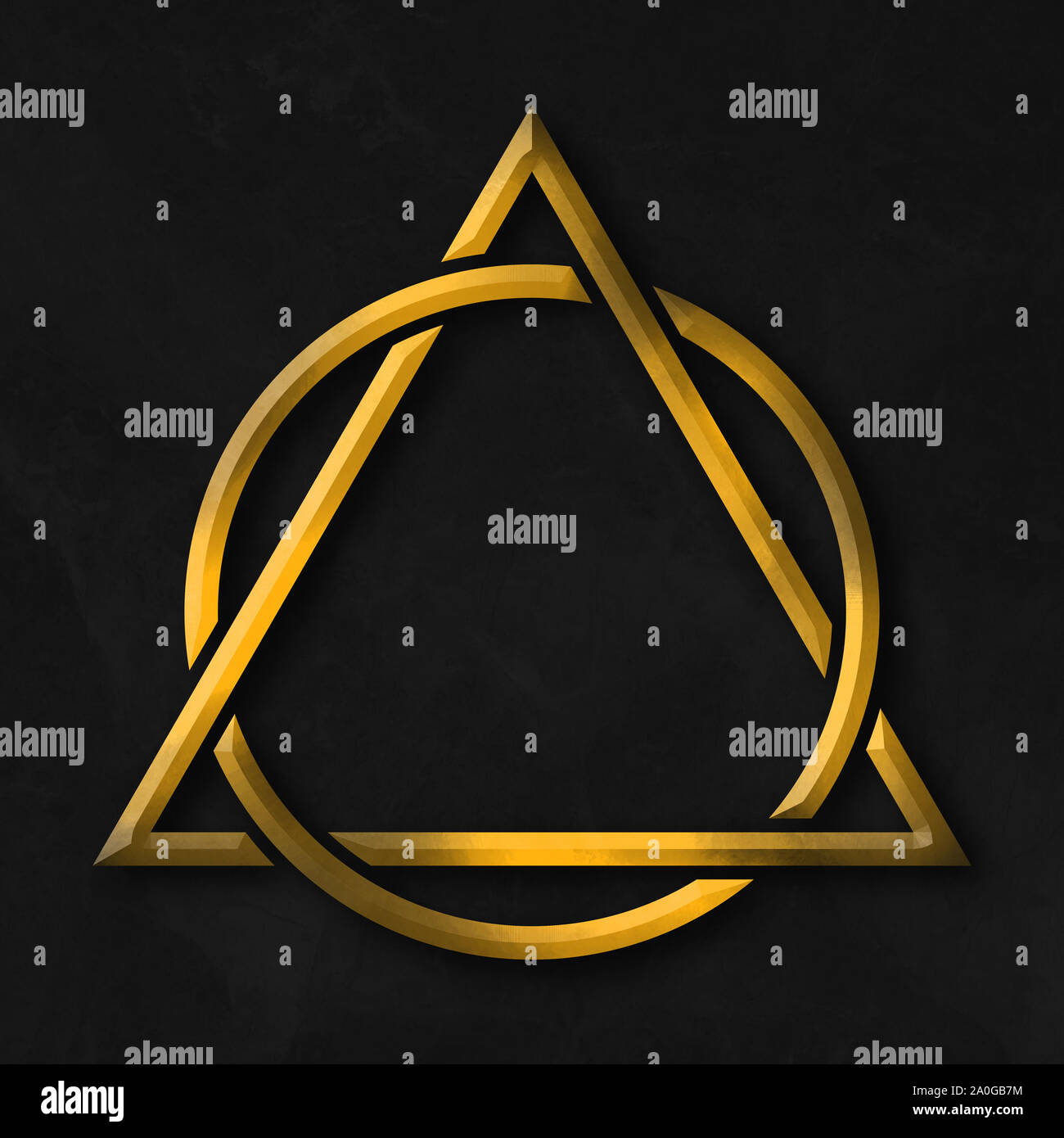 Interlocking Triangle and Circle Stock Photo - Alamy