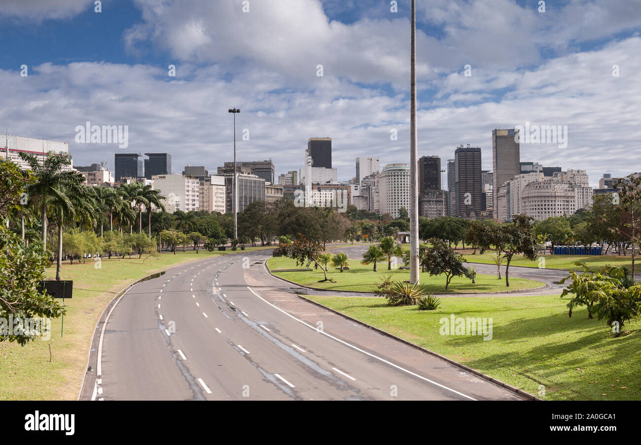 Empty City. Taken in Rio from Infante Dom Enrique Avenue Stock Photo ...