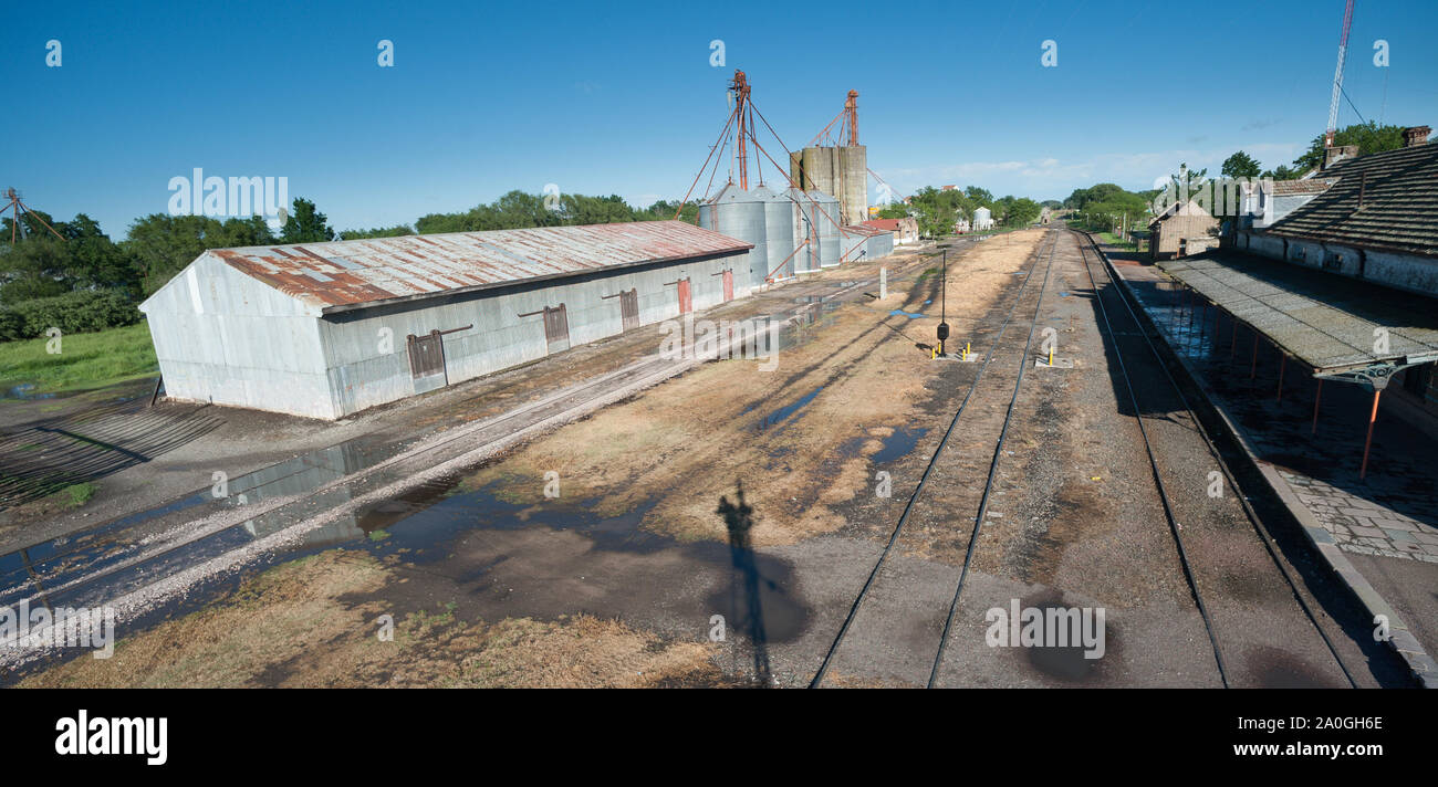 An old train station and warehouse in Buenos Aires Province Stock Photo ...