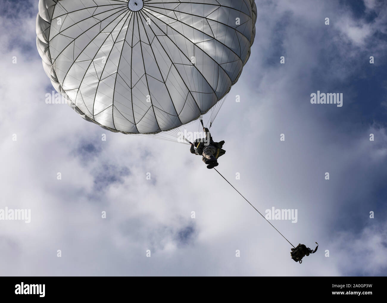 A U.S. Army Paratrooper from the 173rd Airborne Brigade jumps from a U ...