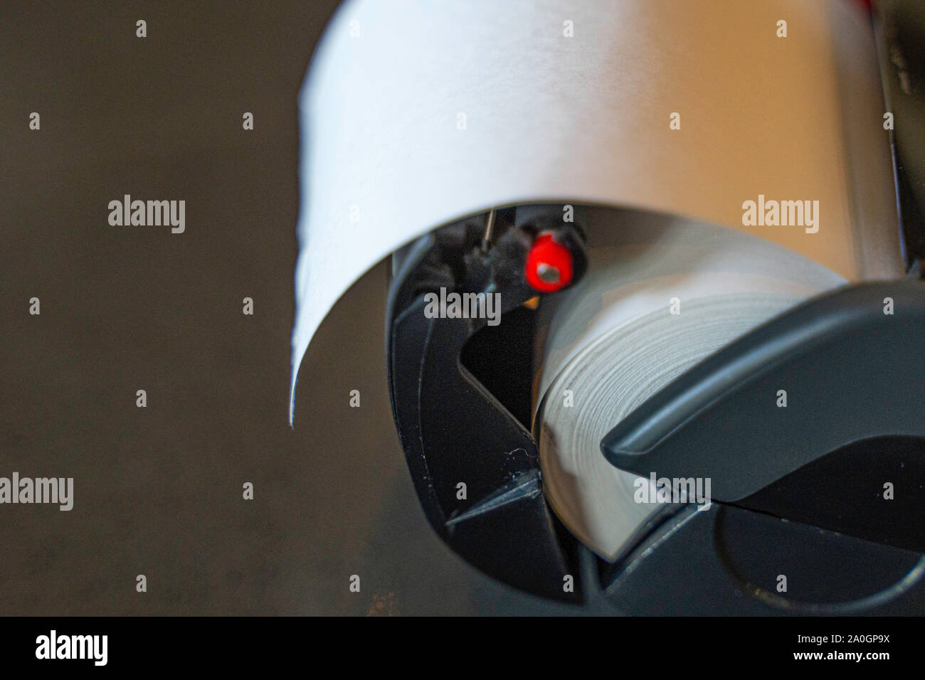 Thermal Paper roll in a Credit Card Point of Sale - POS - Machine Stock ...