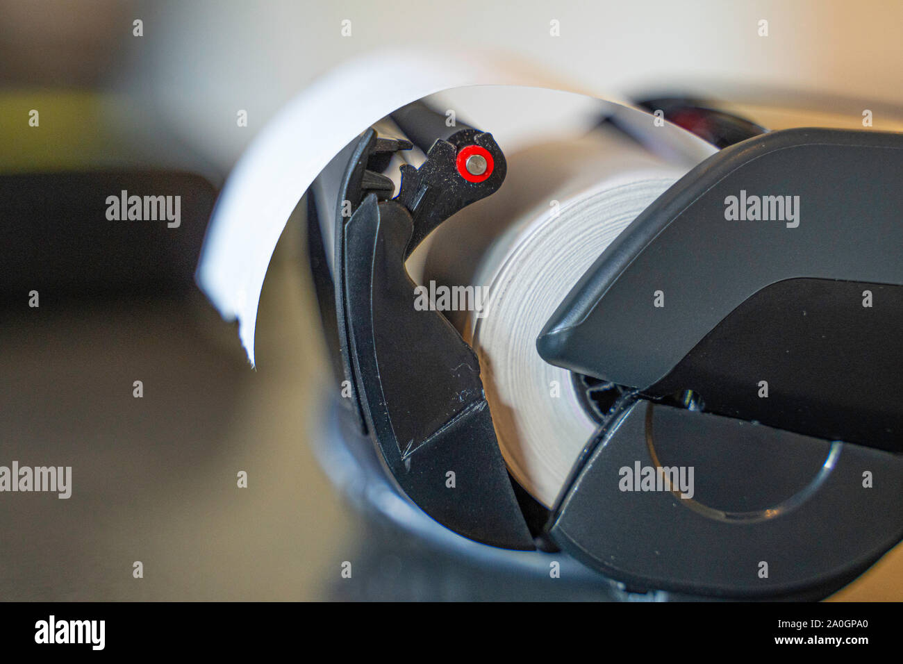 Thermal Paper roll in a Credit Card Point of Sale - POS - Machine Stock ...