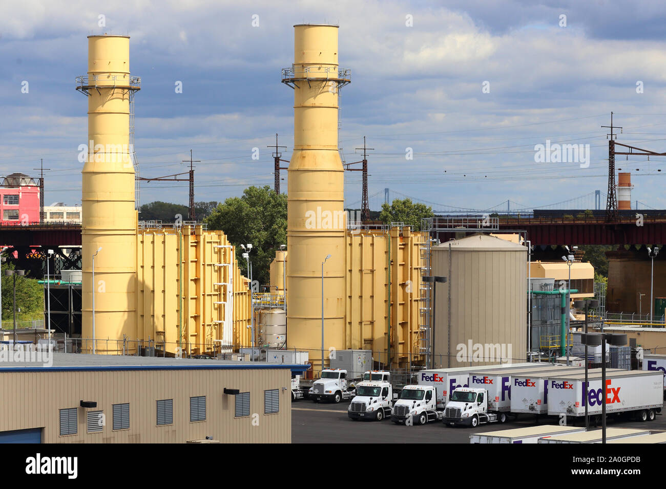 New York Power Authority Harlem River Yards Power Station with its two ...