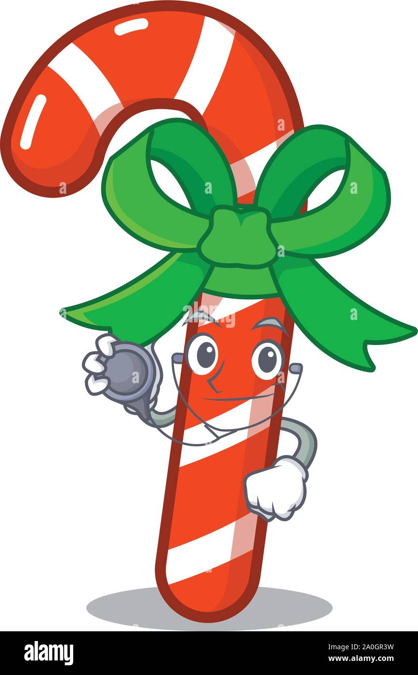 Doctor mascot candy cane in cartoon jars Stock Vector Image & Art - Alamy