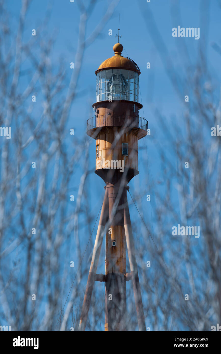 View of the top of lighthouse in the coast of atlantic ocean Stock ...