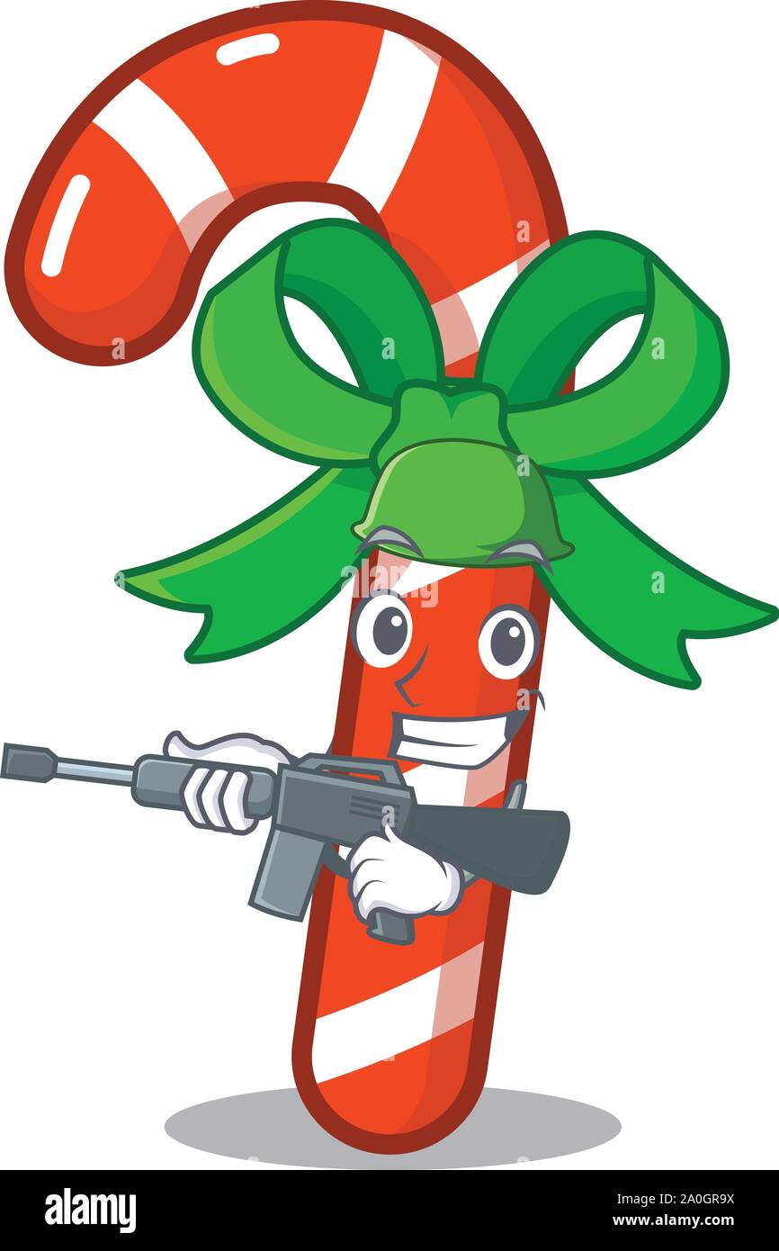 Army mascot candy cane in cartoon jars Stock Vector Image & Art - Alamy