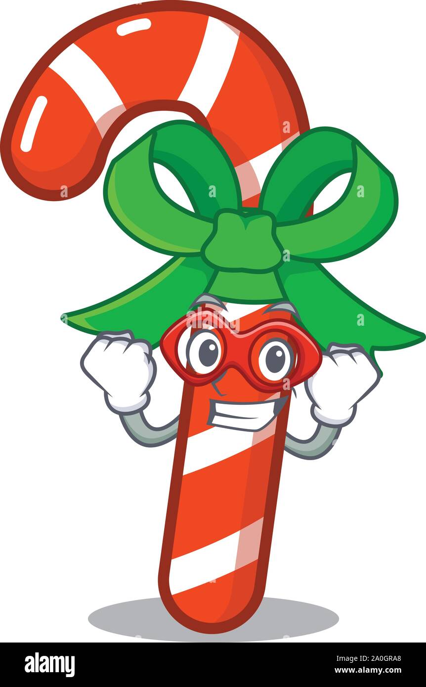 Super hero candy cane isolated in the character Stock Vector Image ...