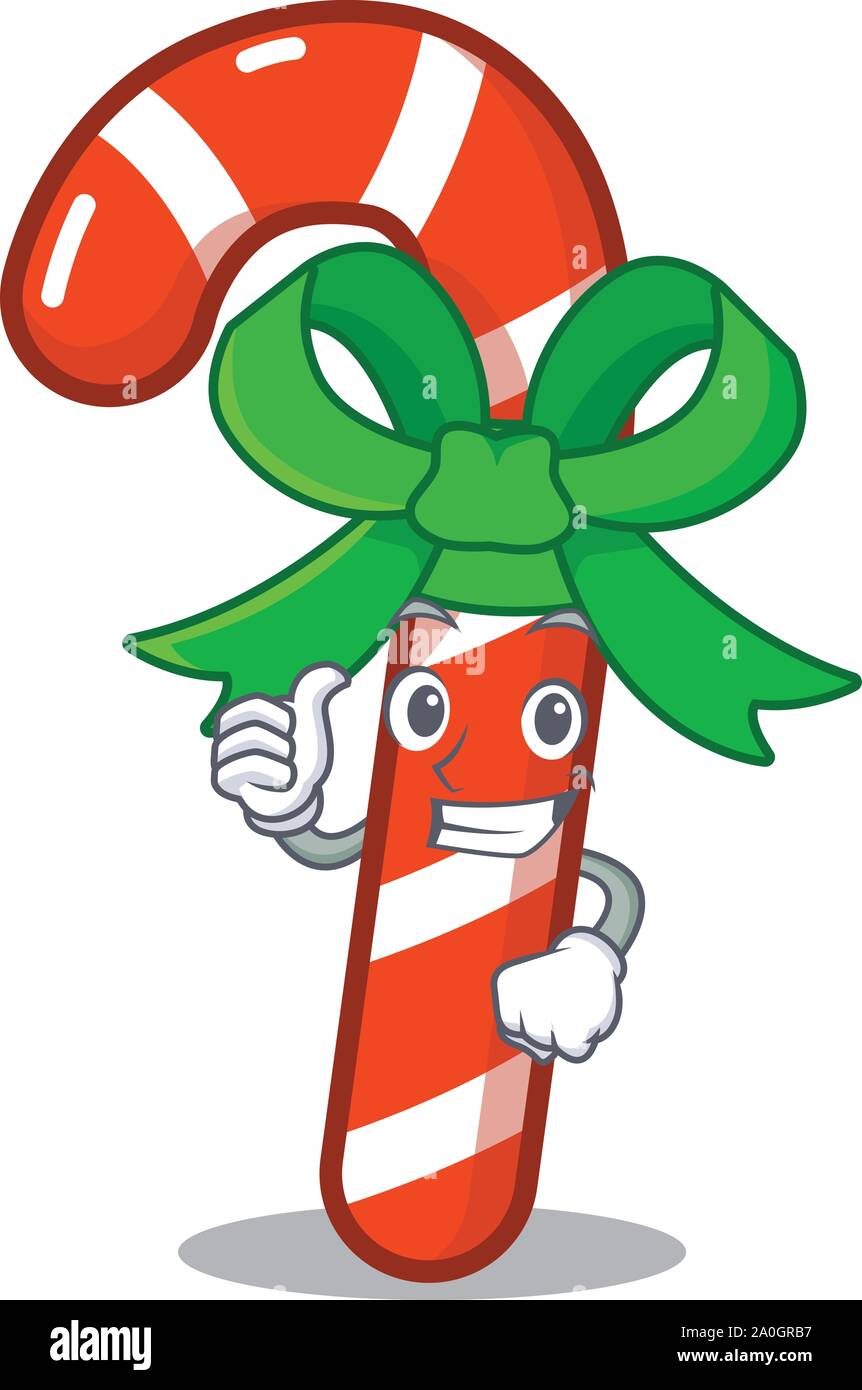 Thumbs up candy cane isolated in the character Stock Vector Image & Art ...