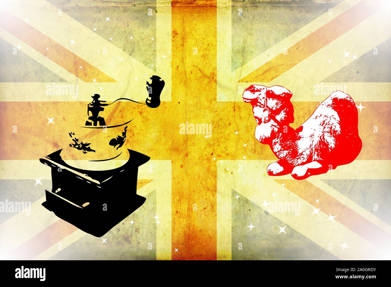 British art design illustration fun Stock Photo - Alamy