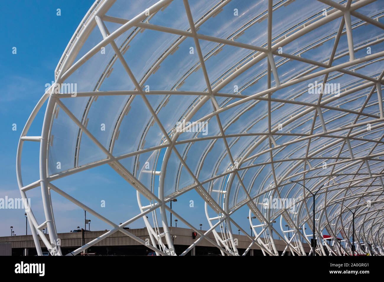 Steel structure canopy at Atlanta International Airport's domestic ...