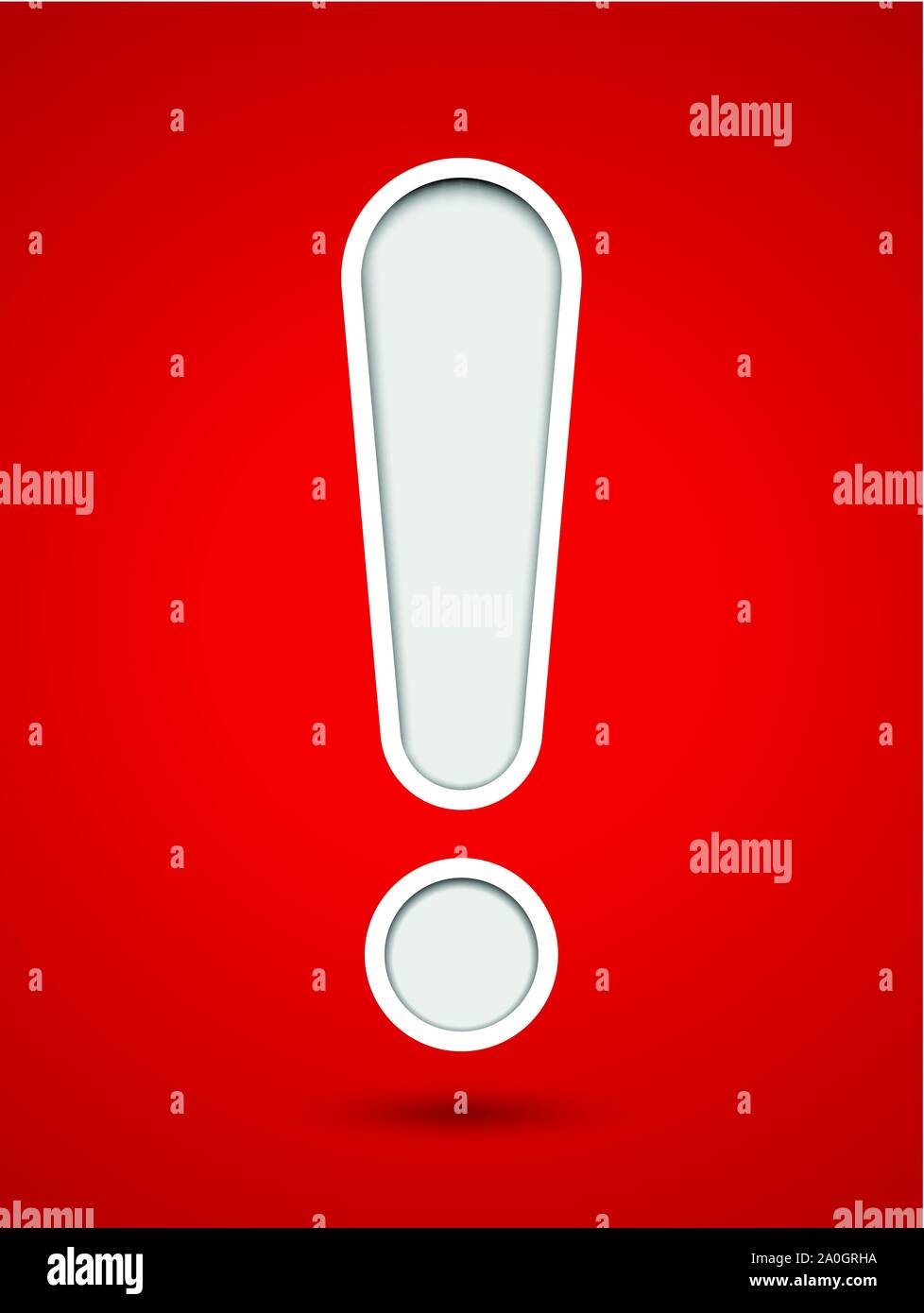 Cut out hole exclamation sign Stock Vector Image & Art - Alamy