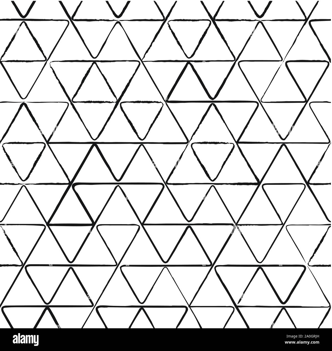 Seamless pattern with ink triangles drawing Stock Vector Image & Art ...