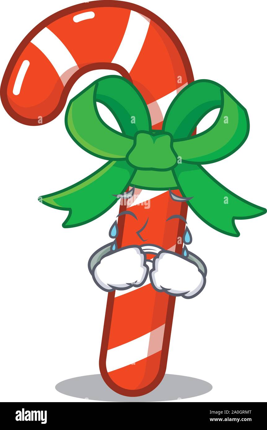 Crying candy cane character shaped a cartoon Stock Vector Image & Art ...