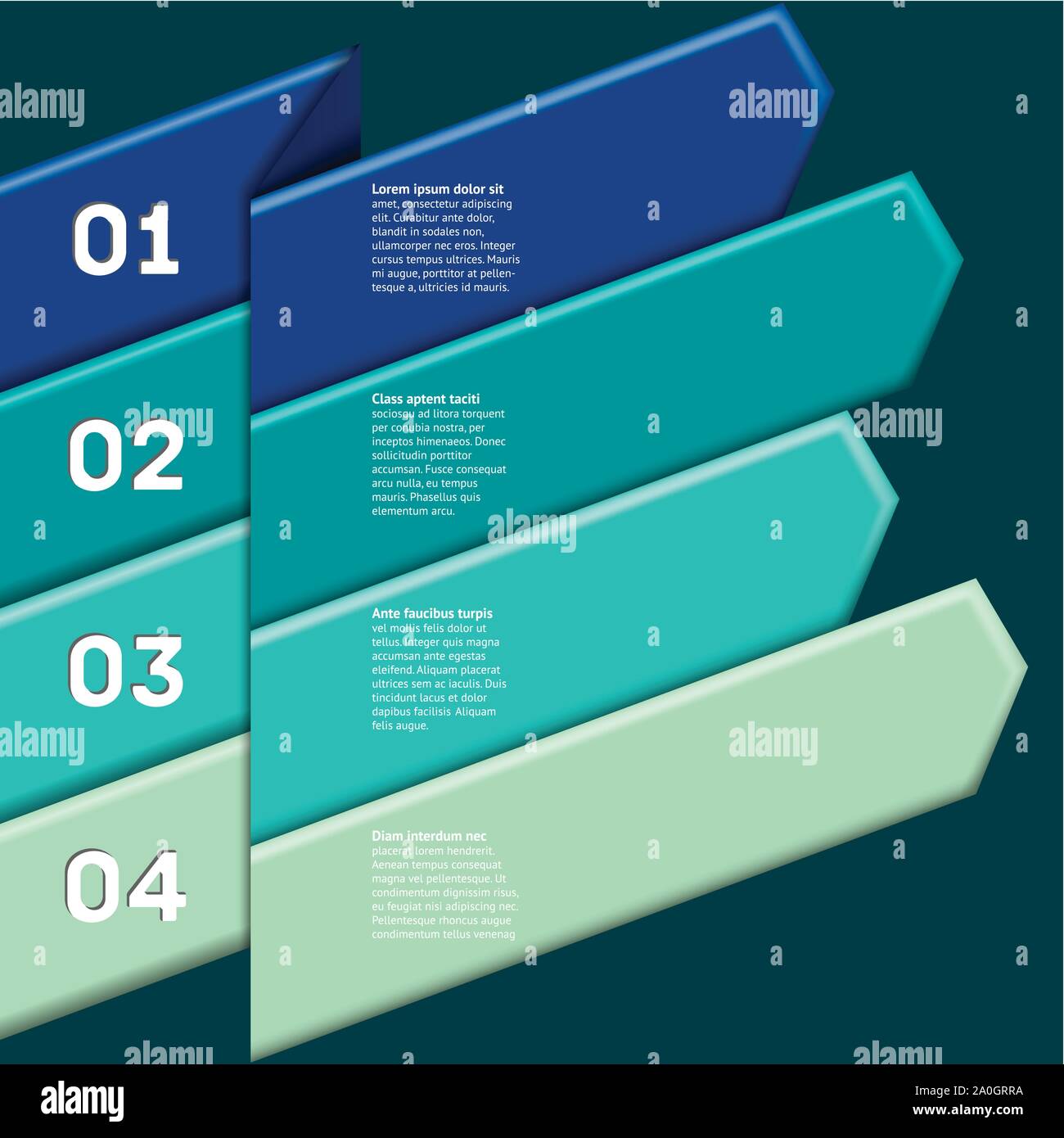 Infographic with numbered ribbon pointers Stock Vector Image & Art - Alamy