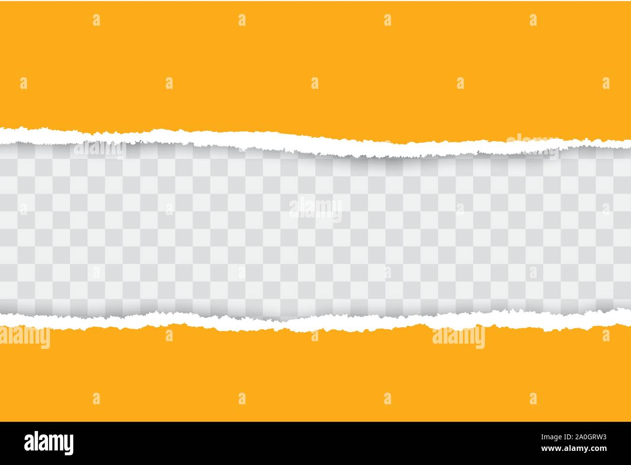 Yellow ripped paper background with transparency place for your text ...